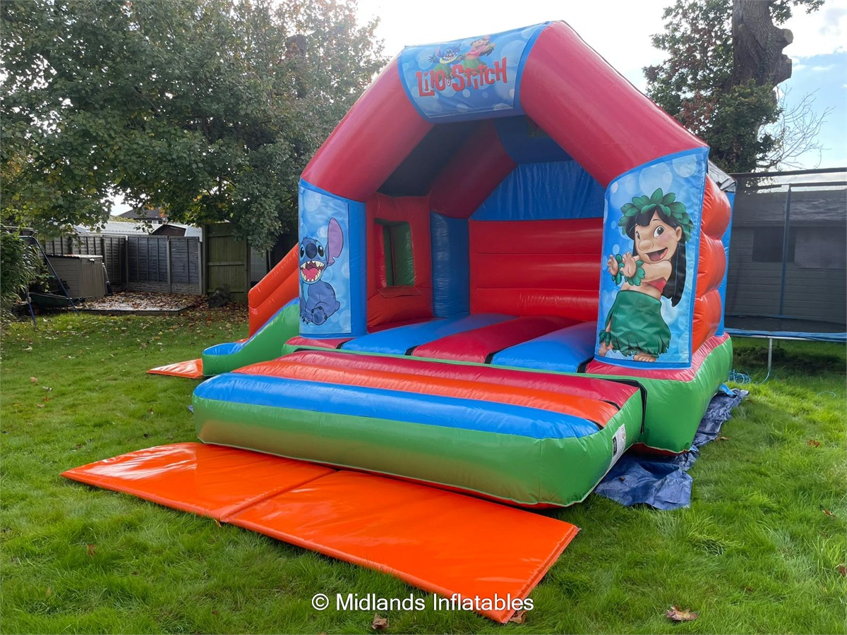 18x12ft Lilo & Stitch Bounce and Slide Combi - Bouncy Castle Hire in ...